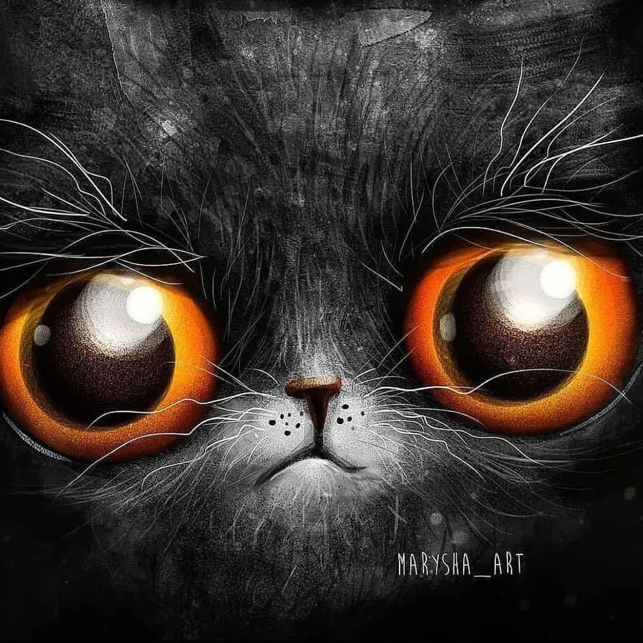 Художник Марианна Пащук Посмотрите каких чудесных котиков она рисует ПРИКОСНОВЕНИЕ ДУШИ